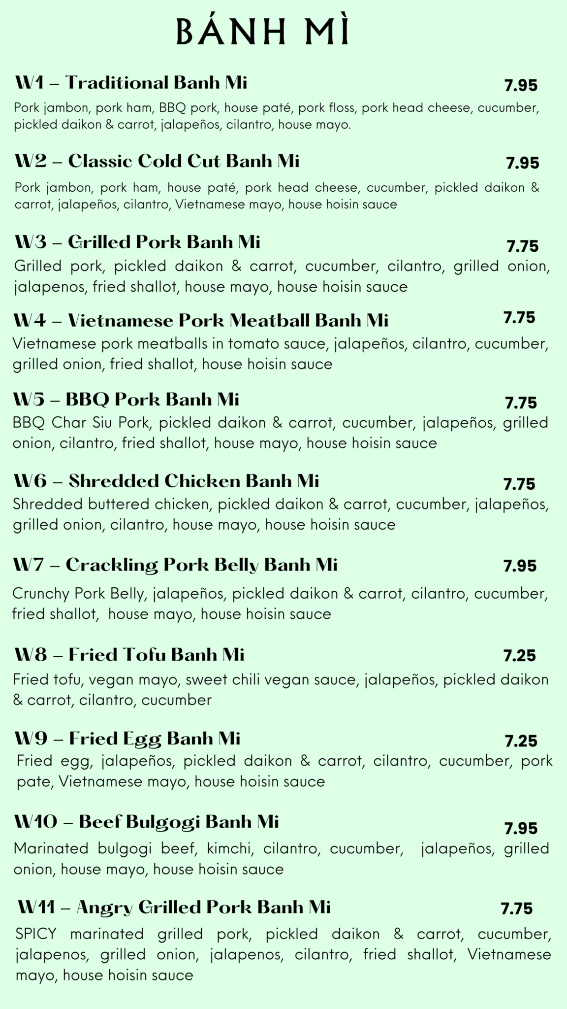 Menu – Viet Crispwich